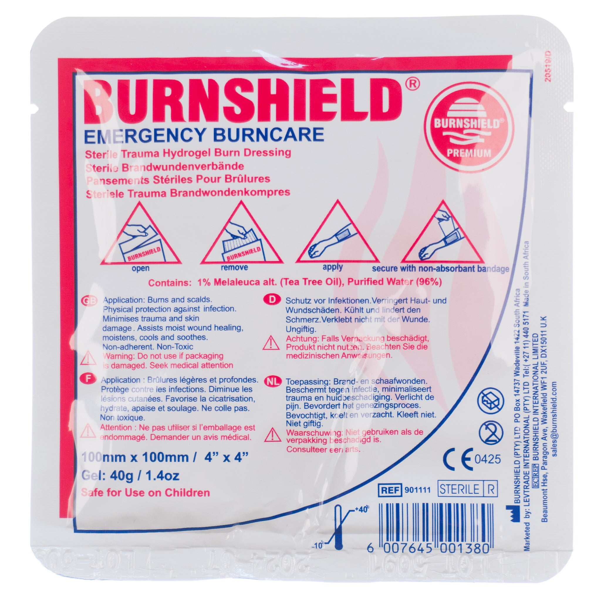 Snögg Burnshield Brännskadeförband 10 x 10 cm